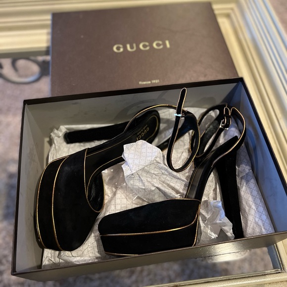 Gucci | Shoes | Authentic Gucci Platform Heel In Black | Poshmark